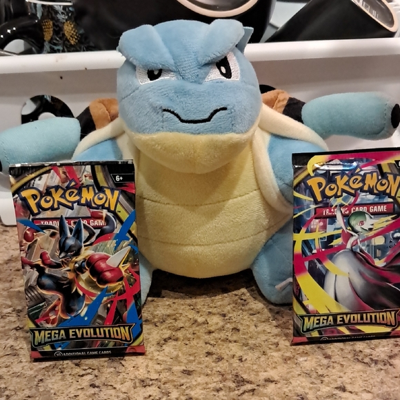Pokemon | Toys | Pokemon Blue And Yellow Plush With Mega Evolution Card ...